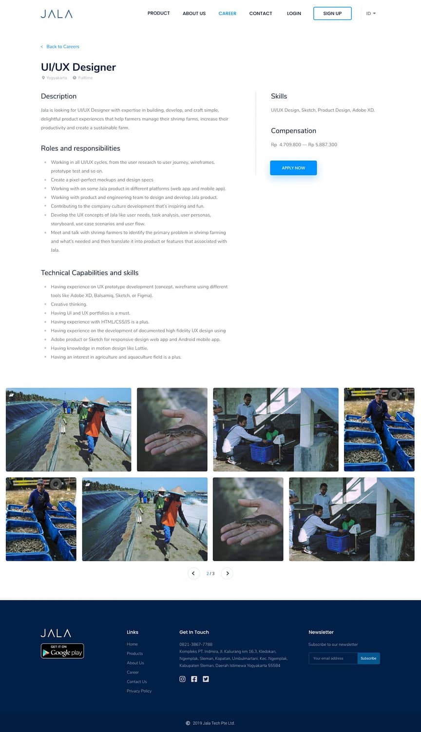 JALA, Redesign of Website Company Profile - Kukuhaldy